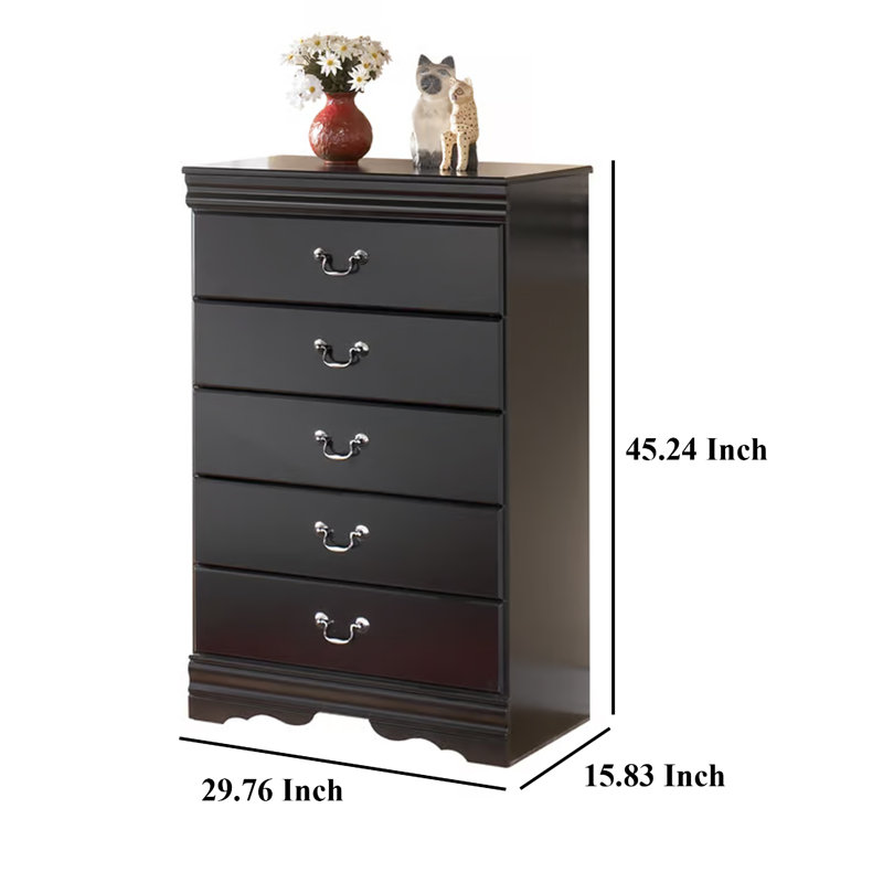 Benjara Yara 29.76'' W 5 - Drawer Dresser | Wayfair